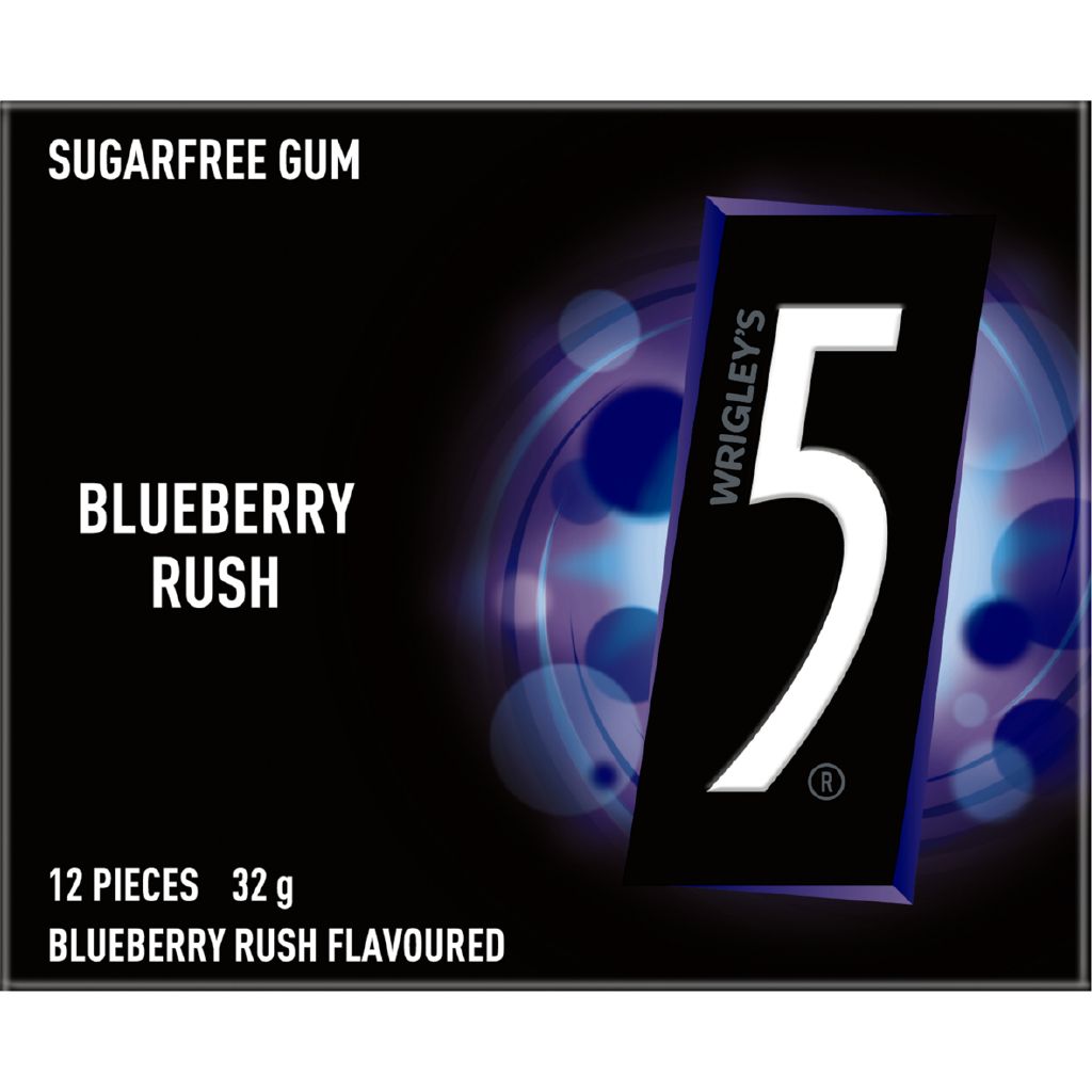 Wrigley 5 5 Gum Blueberry Stick Chewing Gum | The Warehouse