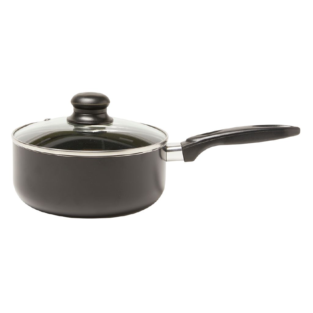 Living & Co Essential Cookware Set Black 2 Piece Black | The Warehouse