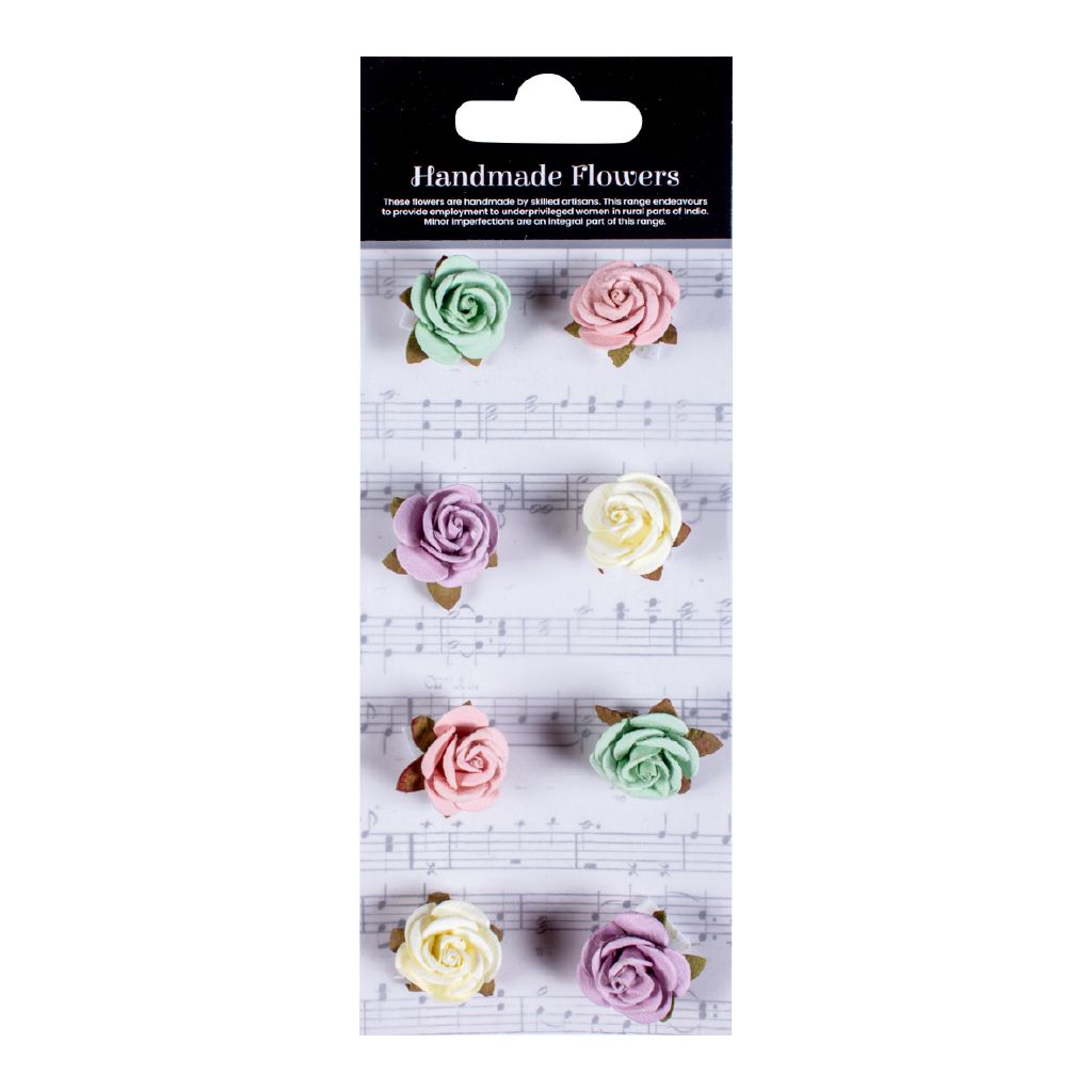 Handmade Flowers Tilly 8pc Multicoloured | The Warehouse