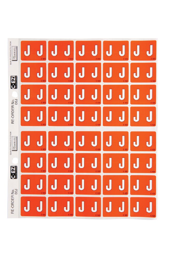 Filecorp Coloured Labels J Orange Mid Orange Mid | The Warehouse