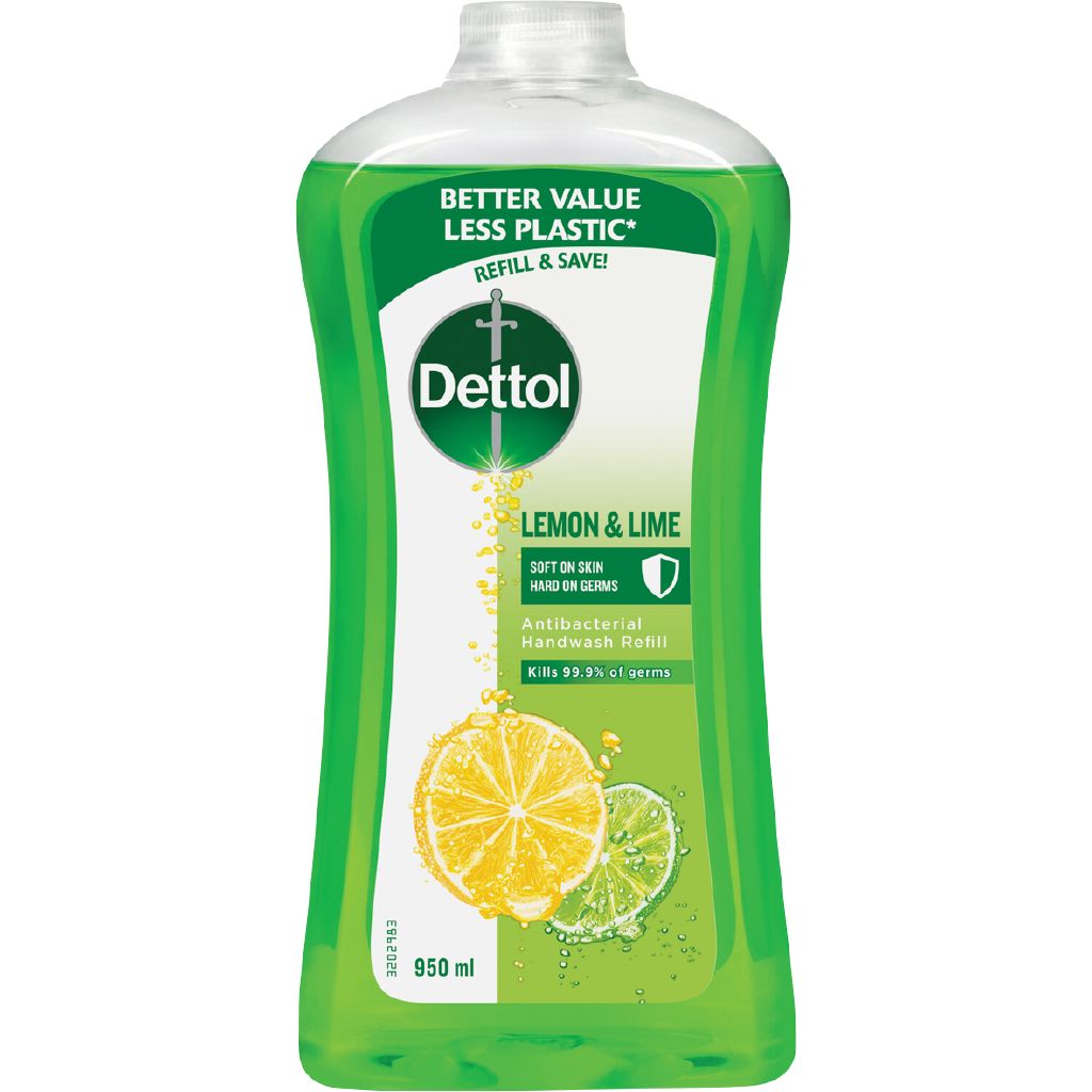 Dettol Liquid Handwash Lemon and Lime Refill 950ml | The Warehouse