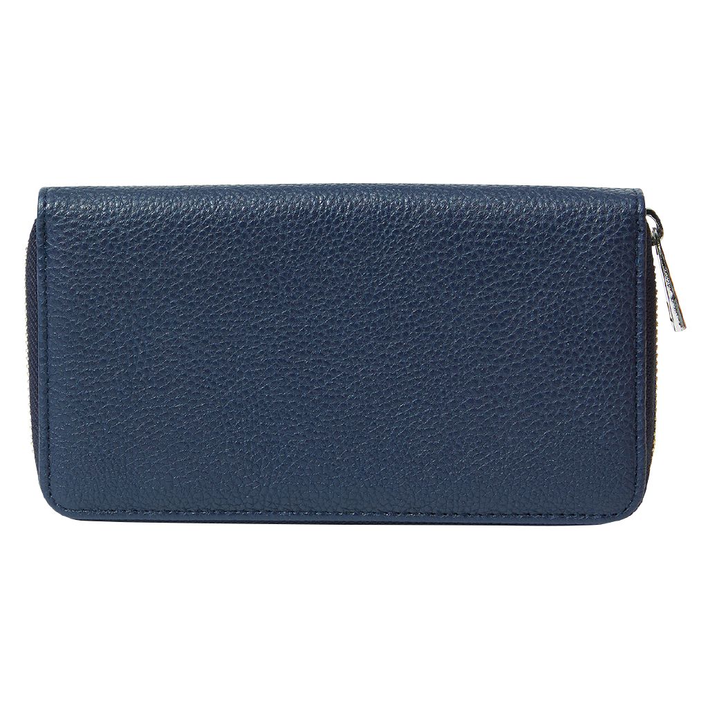 H&H Large Zip Purse Navy | The Warehouse