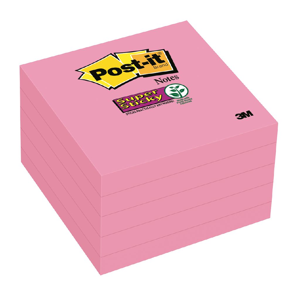 Post-It Super Sticky Notes 5 Pack Neon Pink Pink Mid Pink Mid | The ...