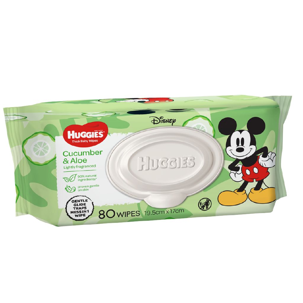 Huggies Thick Baby Wipes Cucumber Aloe 80 Pack The Warehouse