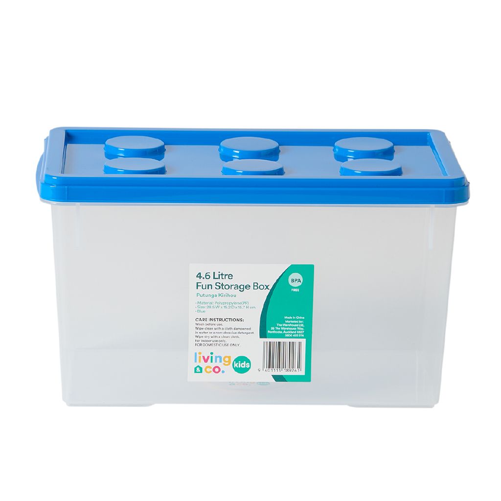 Living & Co Kids Fun Storage Box Blue Blue | The Warehouse