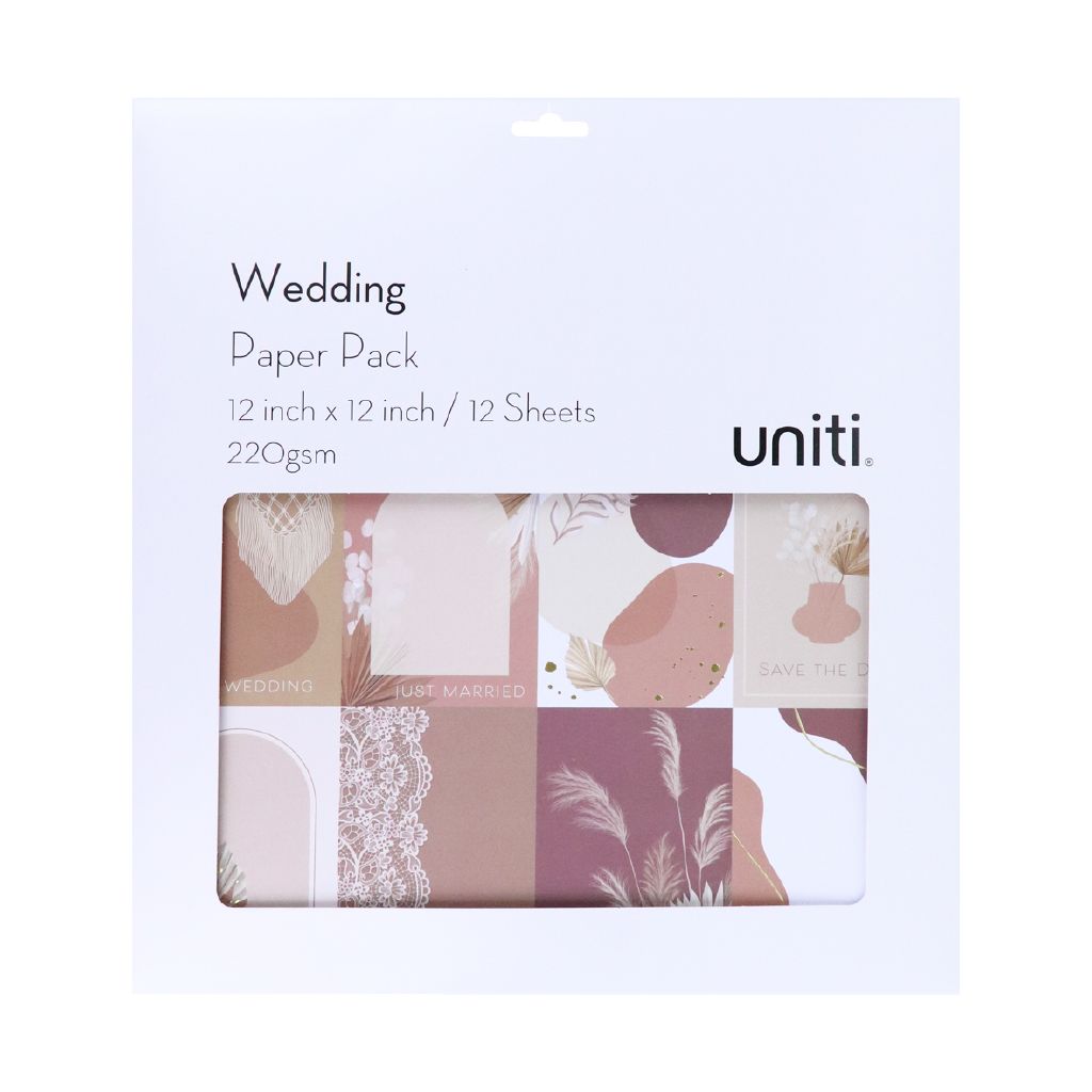 Uniti Wedding 12 x 12in Paper Pad 12 Sheets | The Warehouse