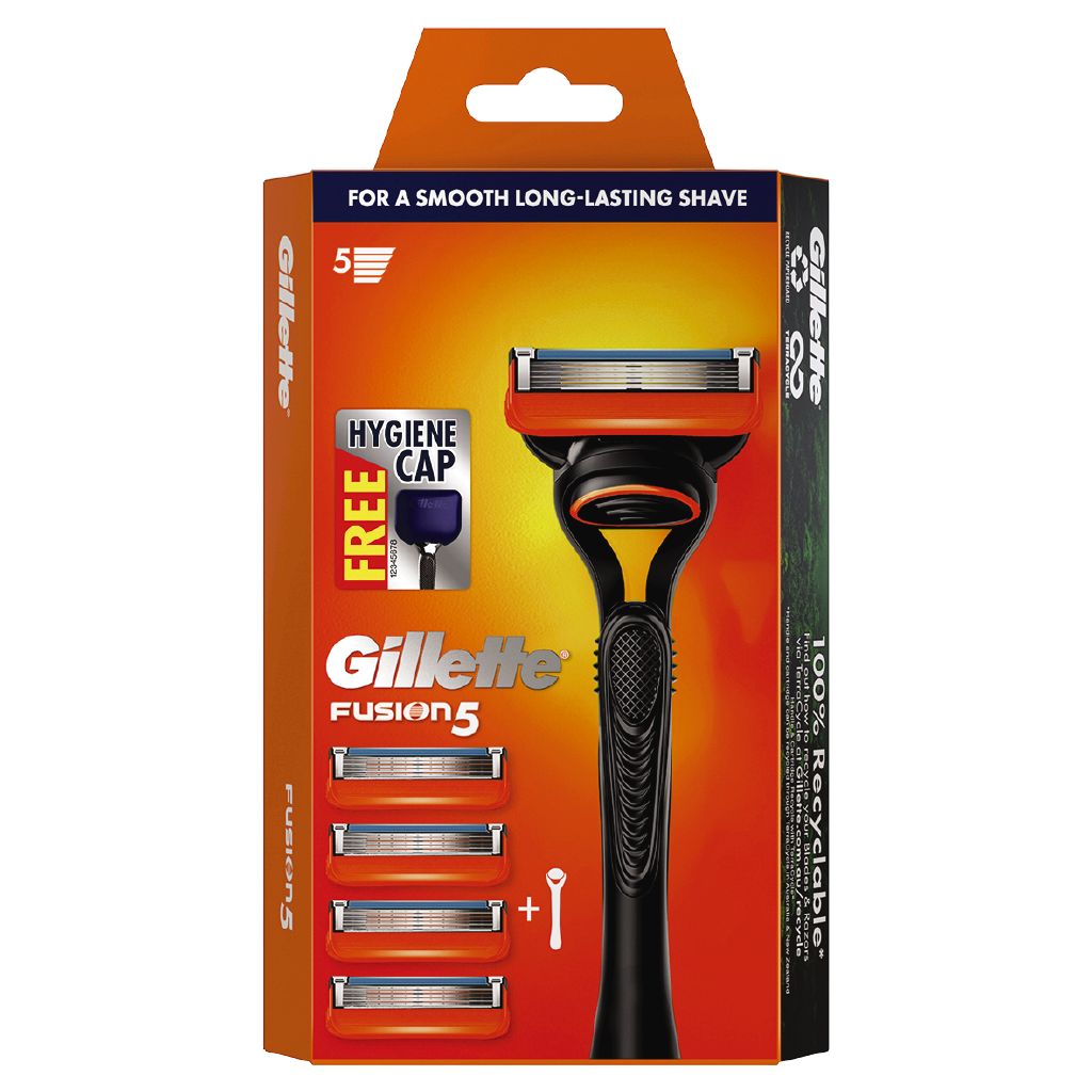 Gillette Fusion Handle Plus 4 Cartridges Razor | The Warehouse