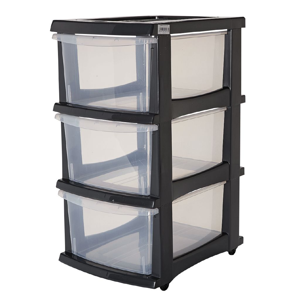 Taurus Storage Drawers Grey Mid 3 Tier Grey Mid | The Warehouse