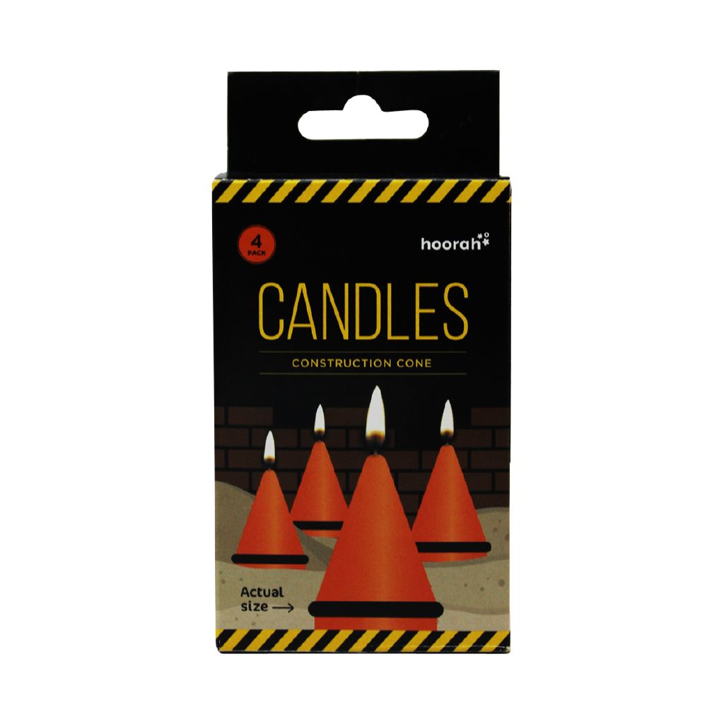 Hoorah Hoorah Constuction Candles 4 Pack 4 Pack | The Warehouse