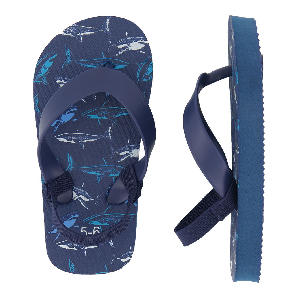 Young Original Junior Kids' Recycled Printed Jandals Blue Mid | The ...