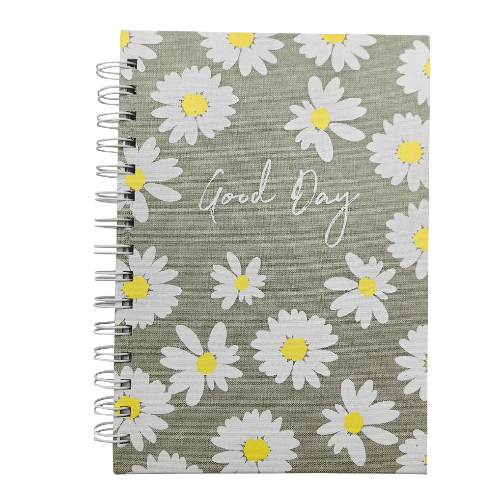 Uniti Urban Spiral Daisy Linen Notebook A5 | The Warehouse
