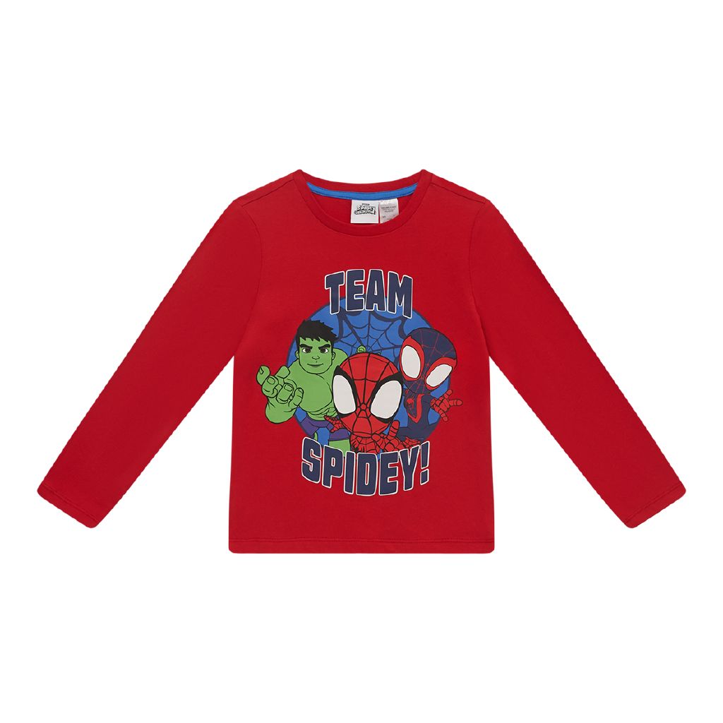 Marvel Spider-Man Long Sleeve Tee Red Mid | The Warehouse