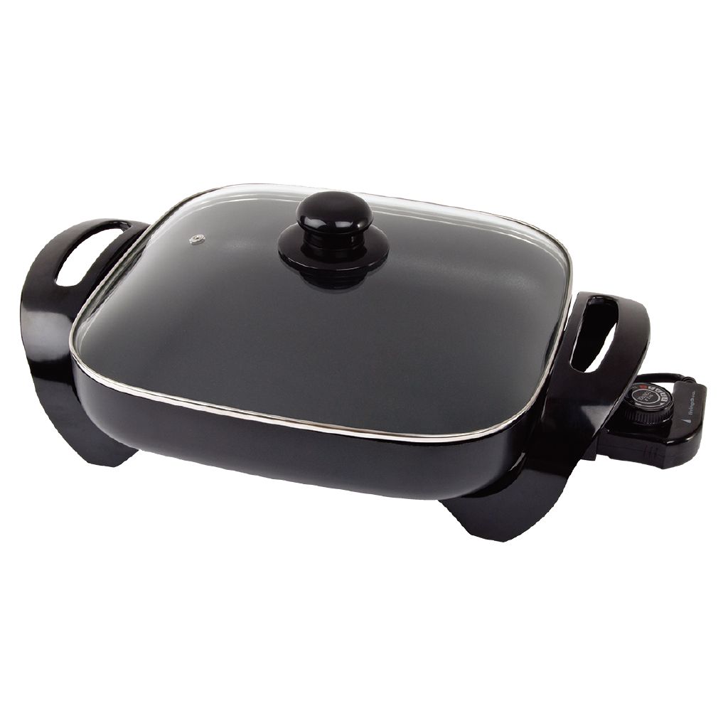 Living & Co Electric Frying Pan 4.5L Black Black | The Warehouse