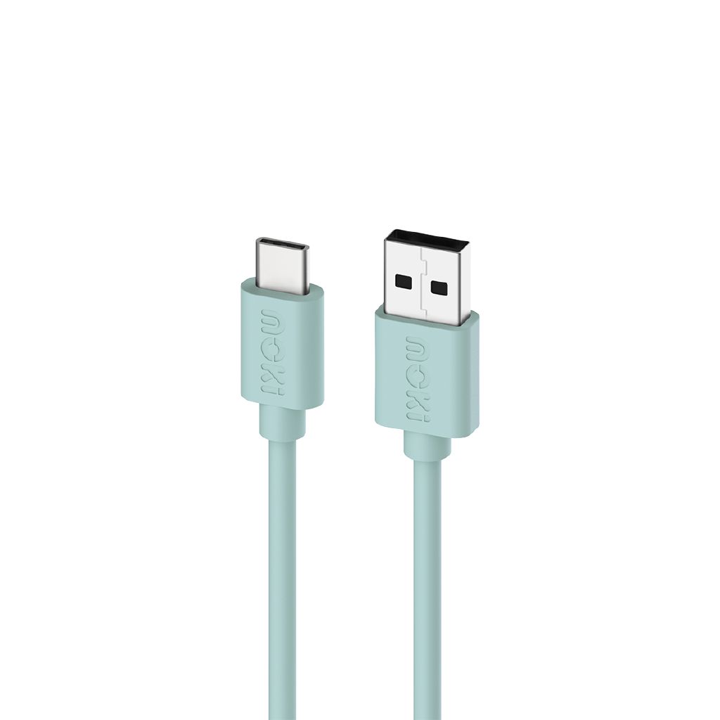 Moki USB-A to USB-C SynCharge Cable 1m - Pastel Green Green | The Warehouse