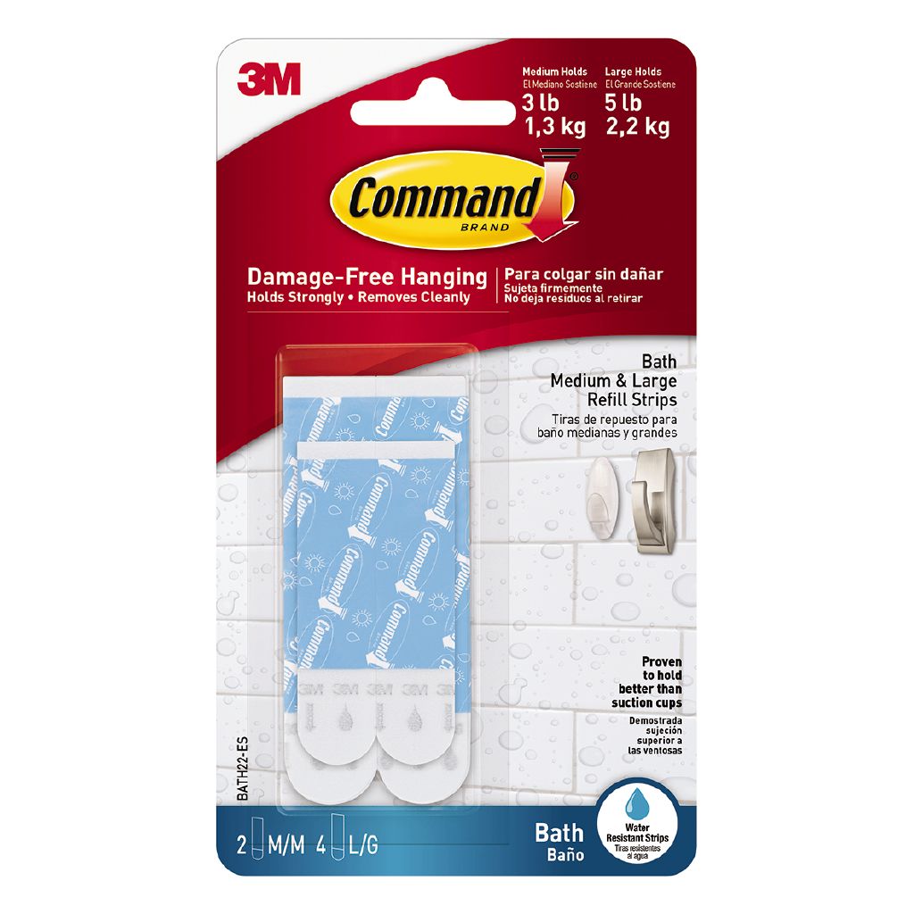 Command Assorted Refill Strips White | The Warehouse
