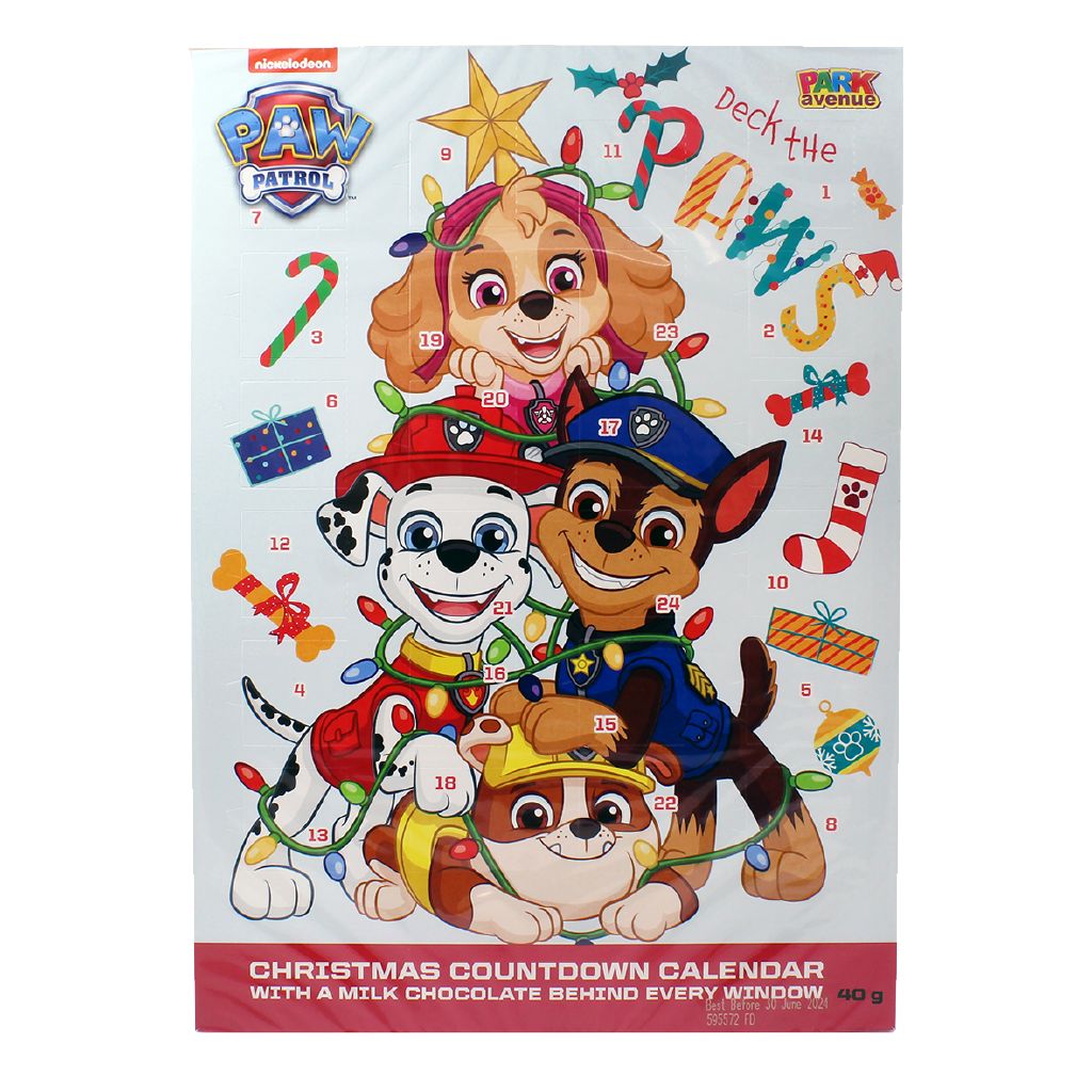 Paw Patrol Advent Calendar 40g | The Warehouse