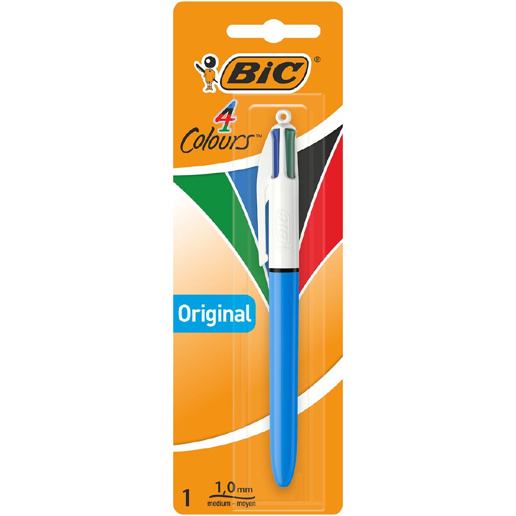 Bic 4 Colour Pen Multi-Coloured 1 Pack Multi-Coloured | The Warehouse