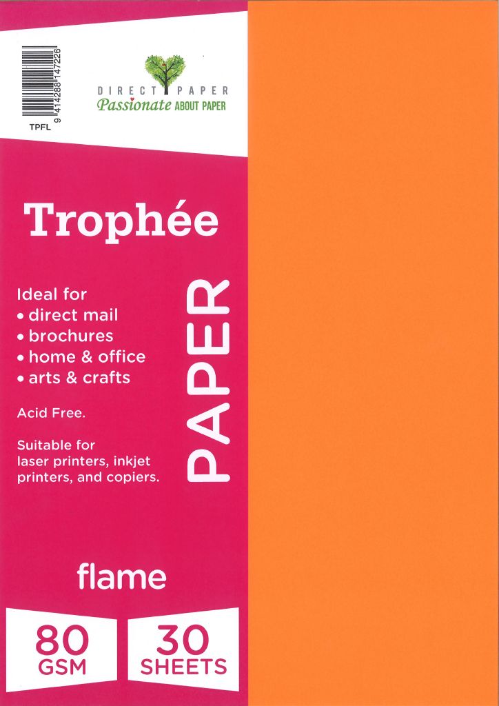 Trophee Paper 80gsm 30 Pack Flame Red Mid | The Warehouse