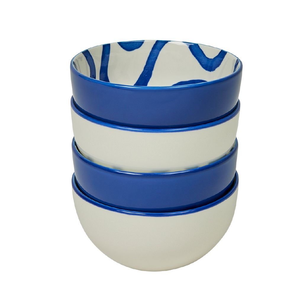 Living & Co Sadie Printed Bowls Multi-Coloured 4 Piece Multi-Coloured ...