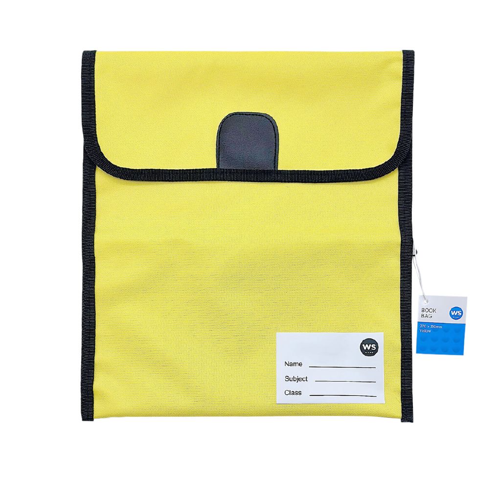 WS Book Bag 270mm x 310mm Yellow Yellow | The Warehouse
