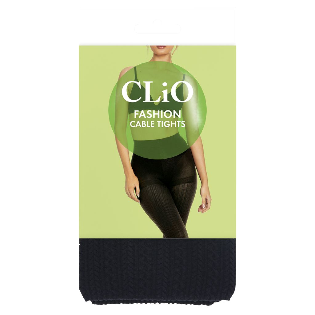 Clio Women's Cable Knit Tights Black | The Warehouse