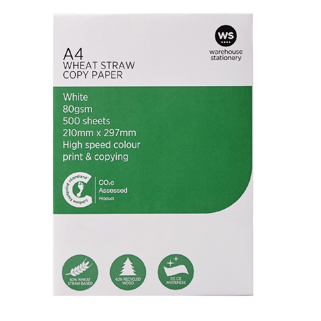 WS Photocopy Paper Wheat Based A4 80gsm 500 Sheet Ream White | The ...