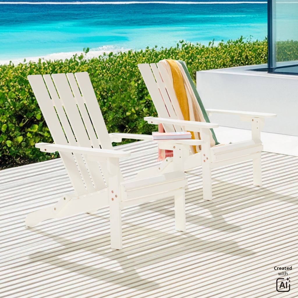 Living & Co Cape Cod Chair White White | The Warehouse