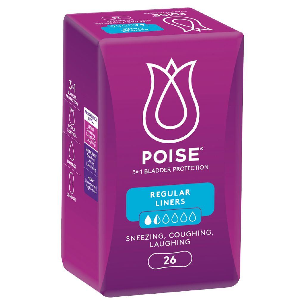 Poise Regular Liners 26 Pack | The Warehouse