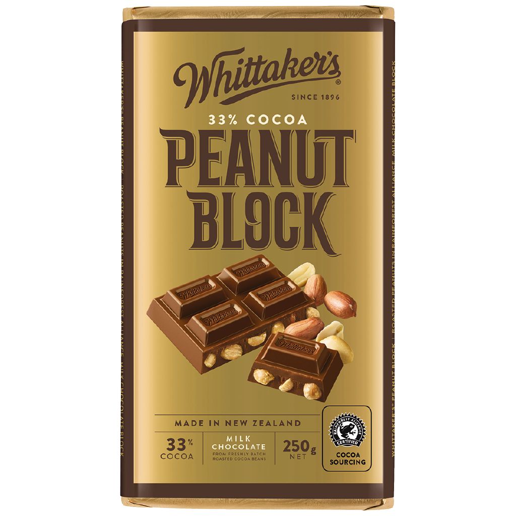 Whittakers Peanut Block 250g The Warehouse