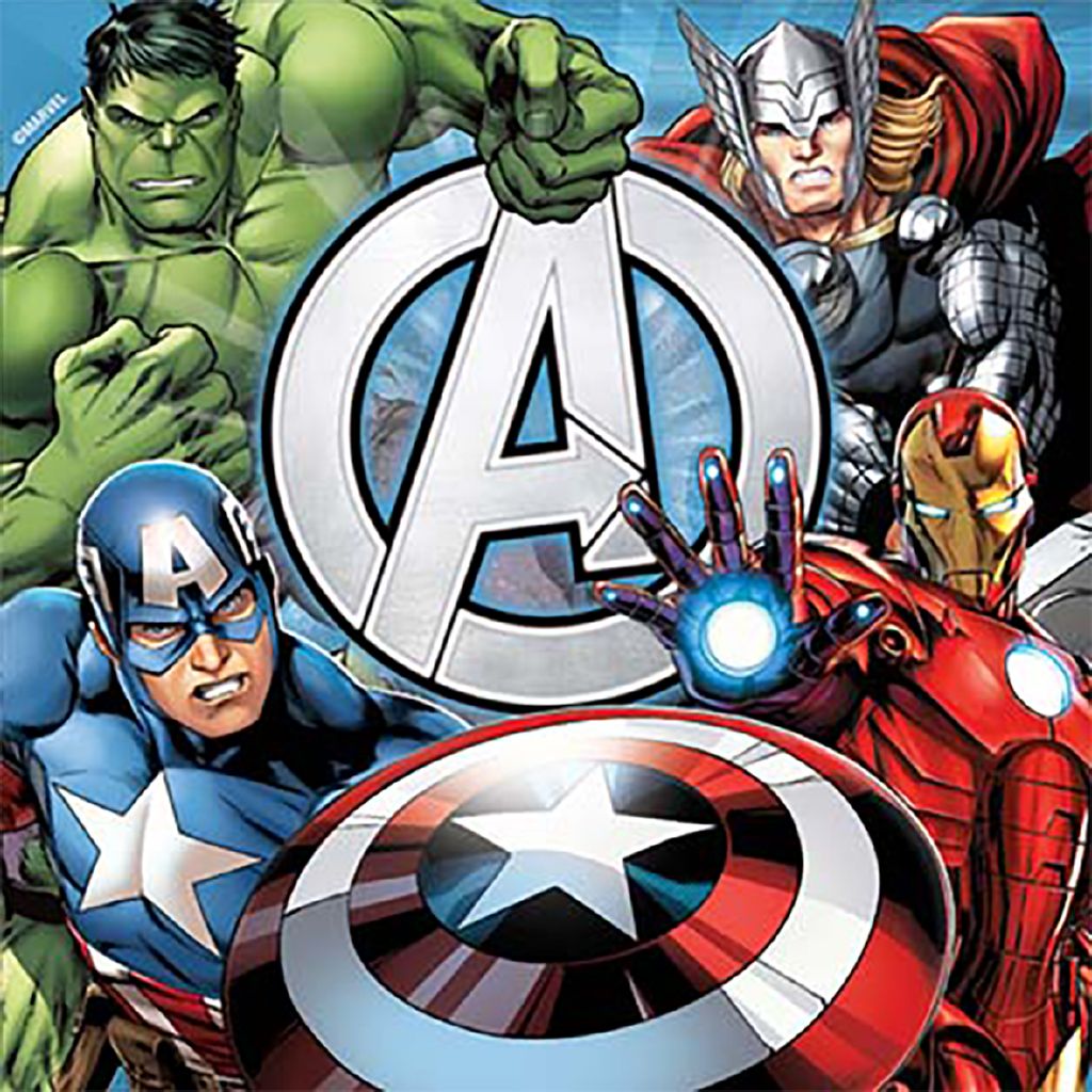 Avengers Artwrap Paper Napkins 20 Pack 33cm | The Warehouse