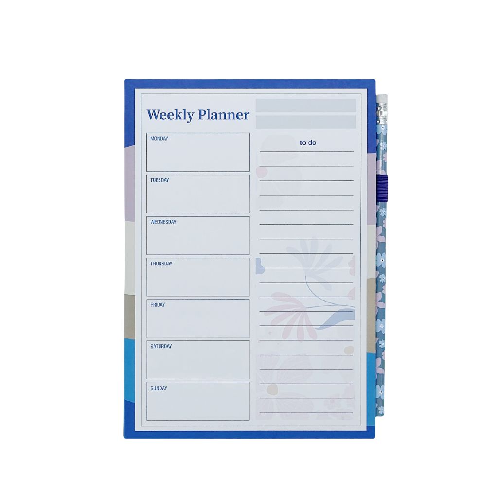 Uniti Floral Weekly Planner Purple Mid A5 Purple Mid | The Warehouse