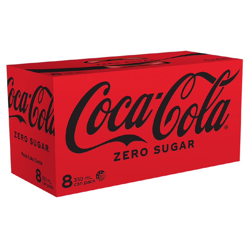 Coca Cola Zero Sugar 330ml 8 Pack | The Warehouse