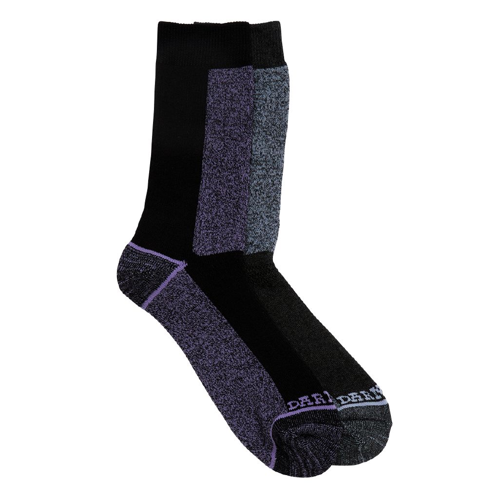 Darn Tough Women's Utility Crew Socks 2 Pack Purple | The Warehouse
