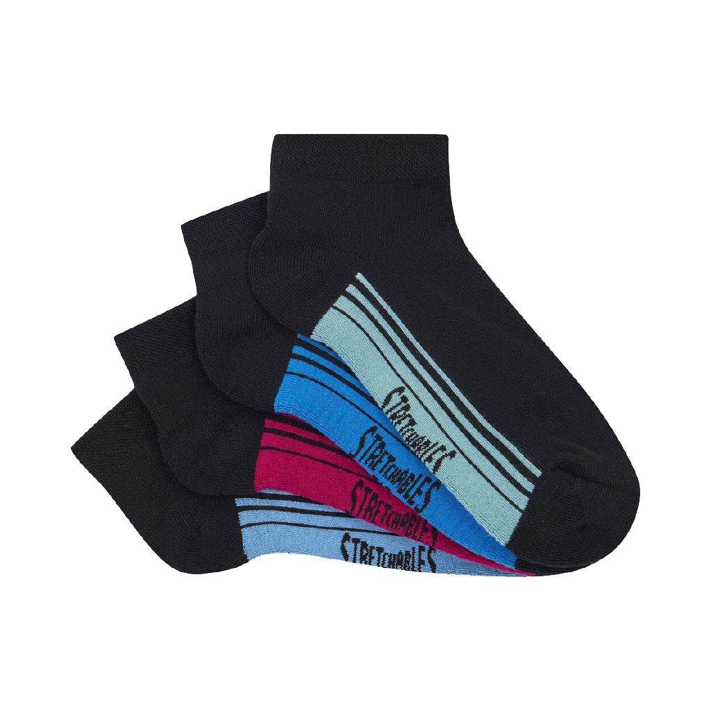 Rio Men's Low Cut Stretchable Socks 4 Pack Black S25 77K | The Warehouse