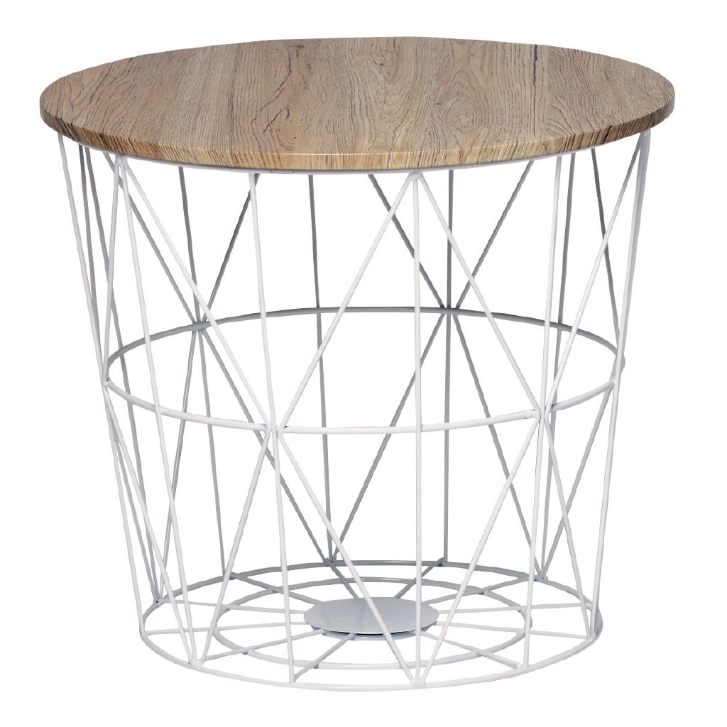 Living & Co Wire Side Table White White | The Warehouse