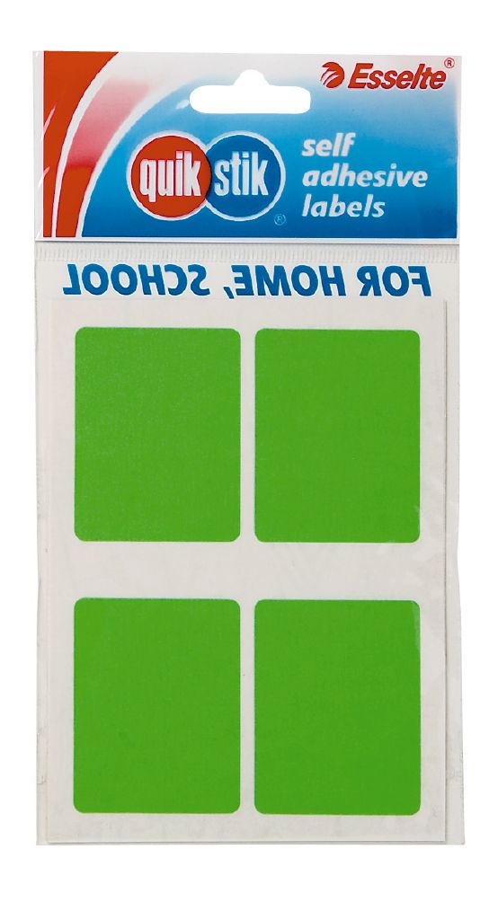 Quik Stik Labels Mr3545 28 Pack Fluoro Green Green Mid | The Warehouse