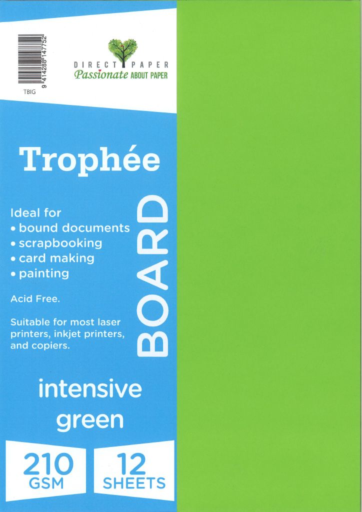 Trophee Board 210gsm 12 Pack Intensive Green Mid | The Warehouse