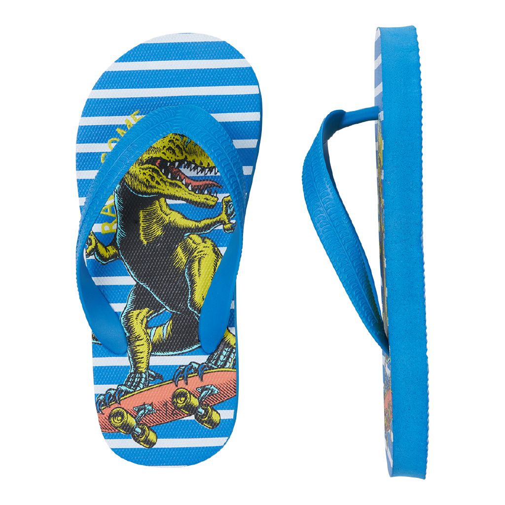 Young Original Senior Kids' Recycled Printed Jandals Blue Dark | The ...