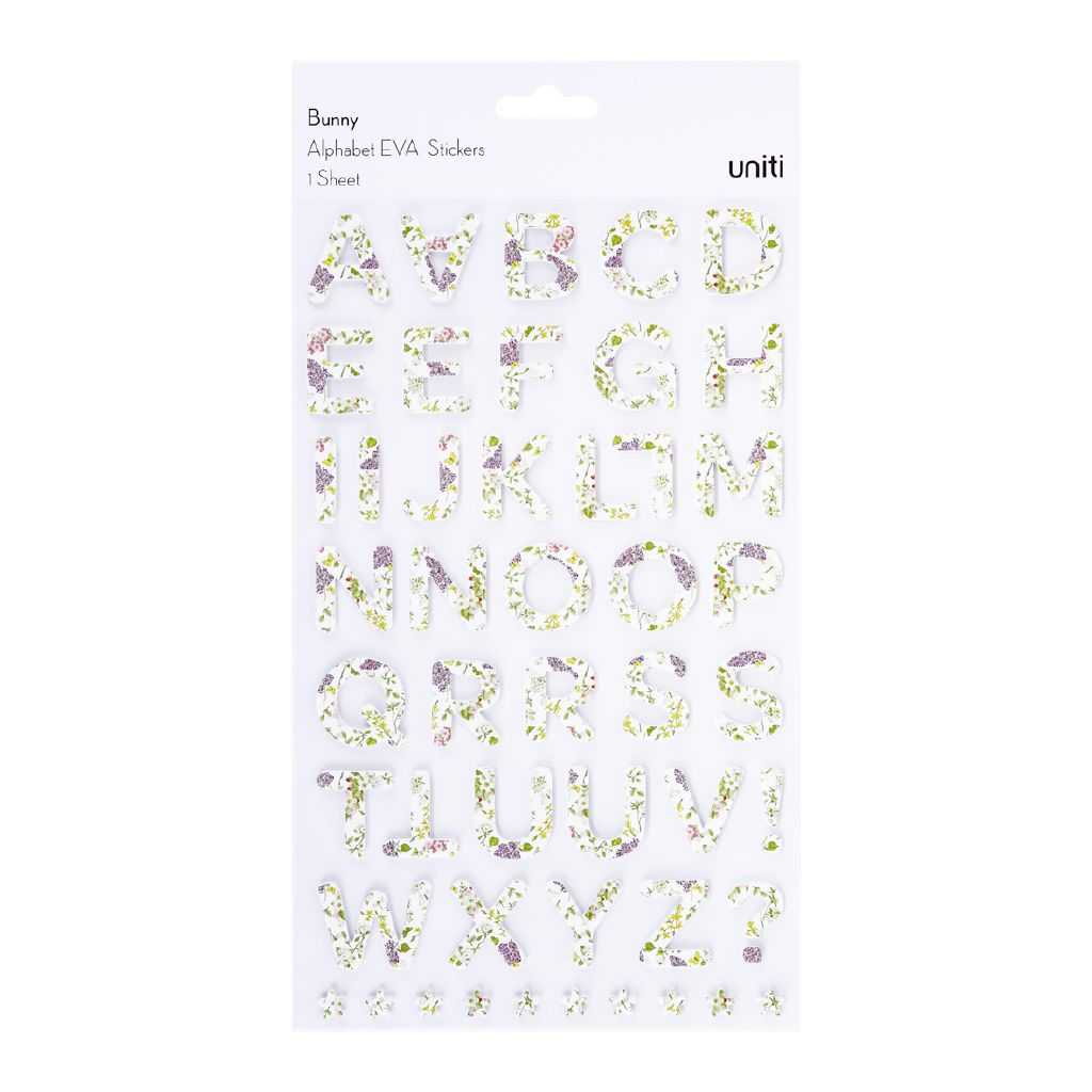 Uniti Bunny Alpha Stickers | The Warehouse