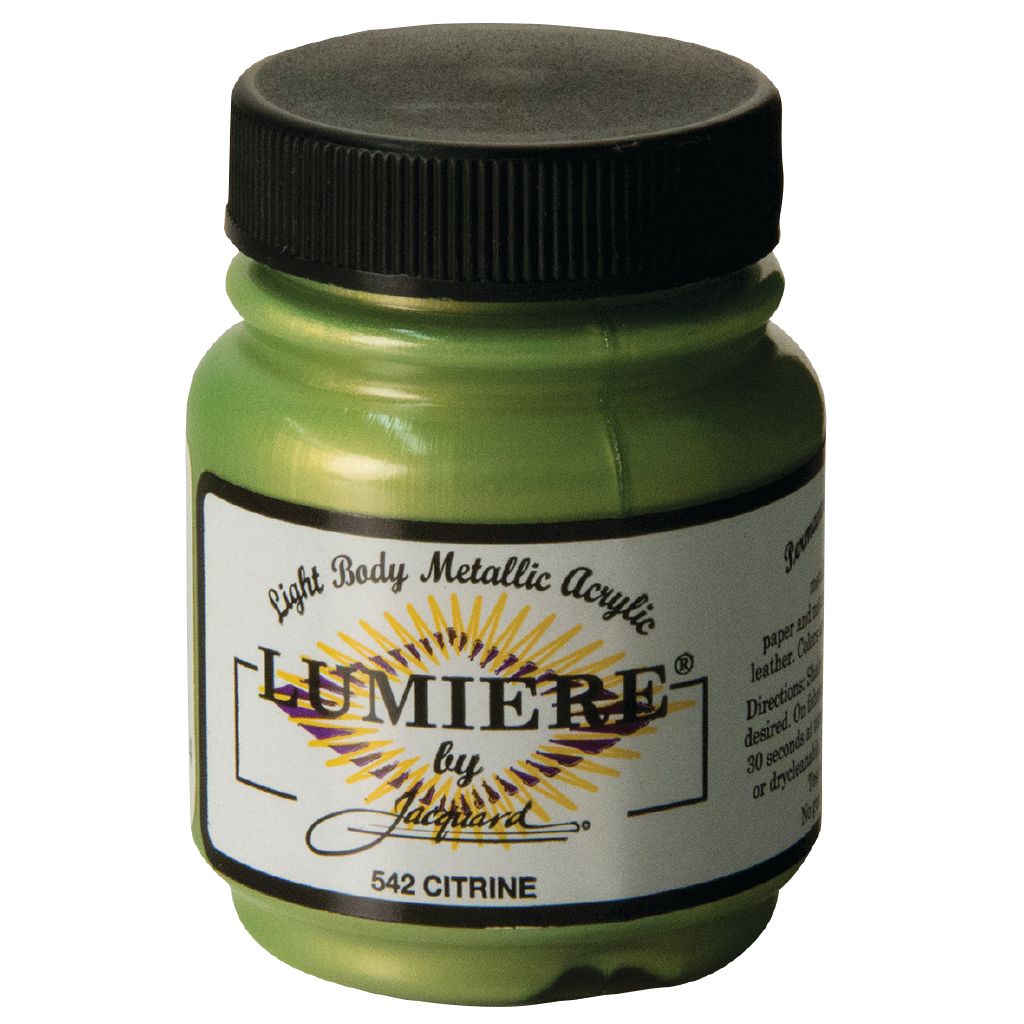 Jacquard Lumiere Acrylic Paint Citrine 66.54ml | The Warehouse