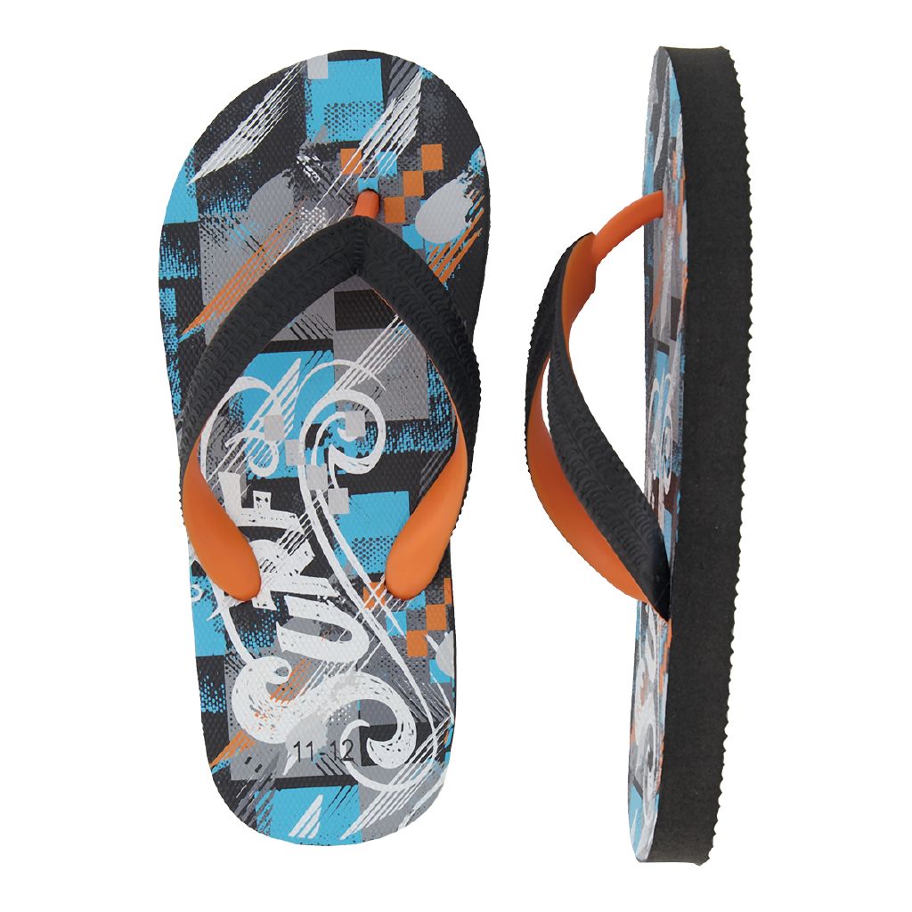 Young Original Senior Kids' Printed Jandals Black | The Warehouse