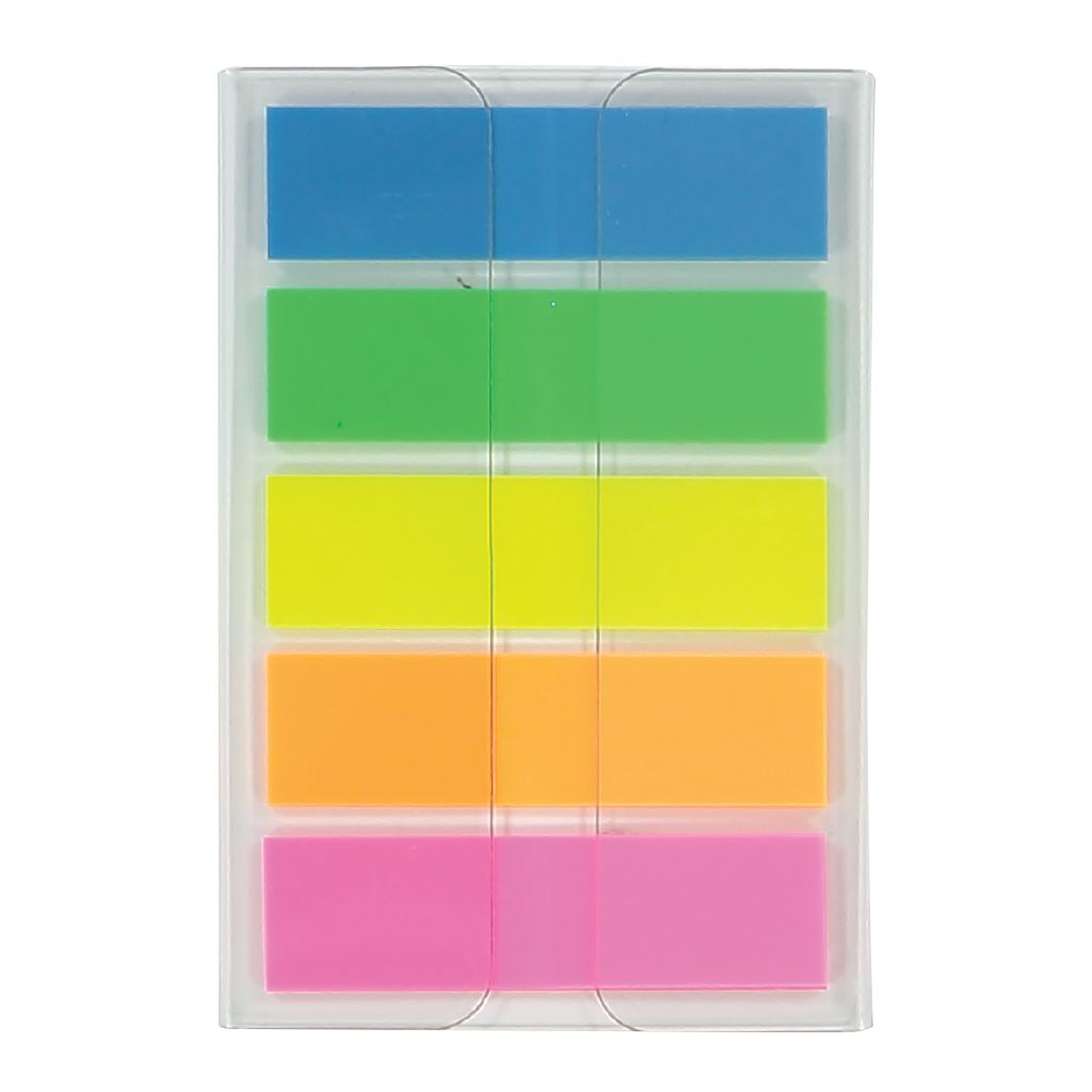 WS Fluro Sticky Flags 12mm x 44mm 20 Sheet 5 Pack Multi-Coloured Multi ...
