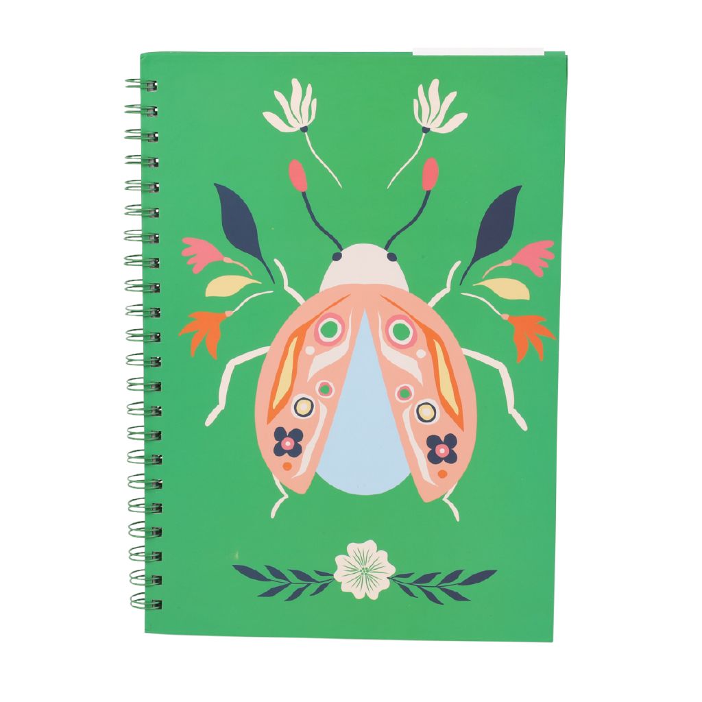 Uniti Little Things Spiral Notebook Beetle A4 | The Warehouse