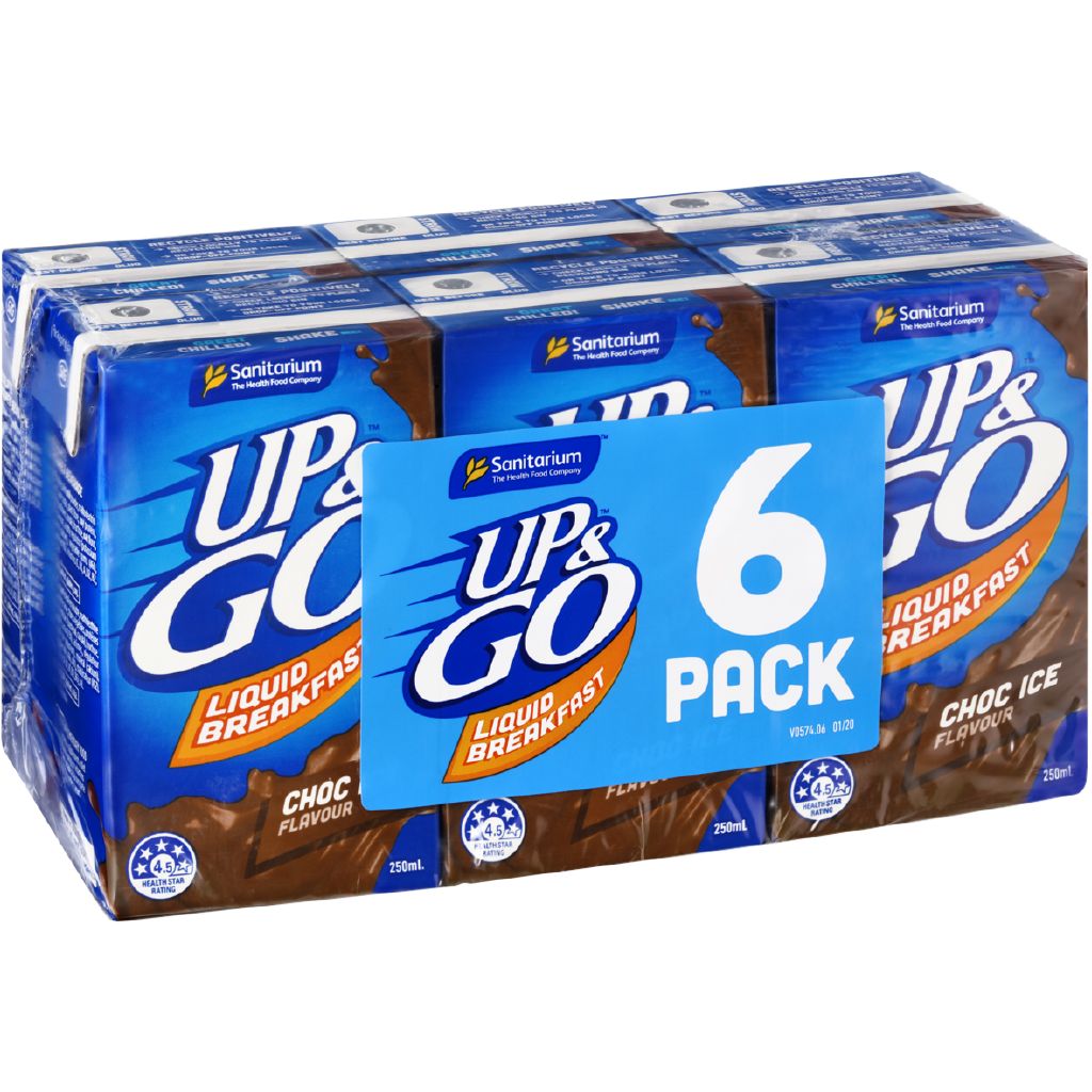 Up & Go Chocolate Ice 250ml 6 Pack | The Warehouse