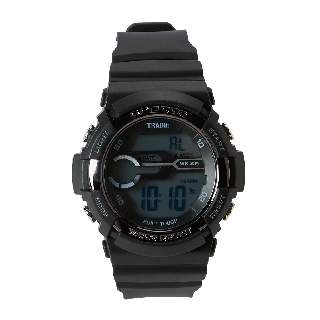 Tradie Black Digital Watch Black | The Warehouse