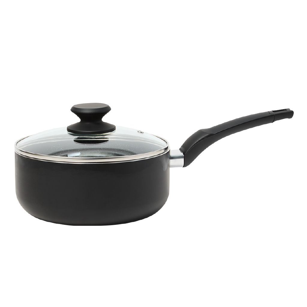 Living & Co Stone Saucepan Black 20cm Black | The Warehouse