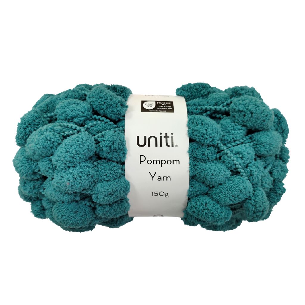 Uniti Yarn Pom Pom Teal 150g Teal | The Warehouse