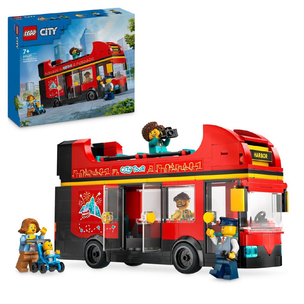 LEGO CITY Red Double-Decker Sightseeing Bus 60407 | The Warehouse