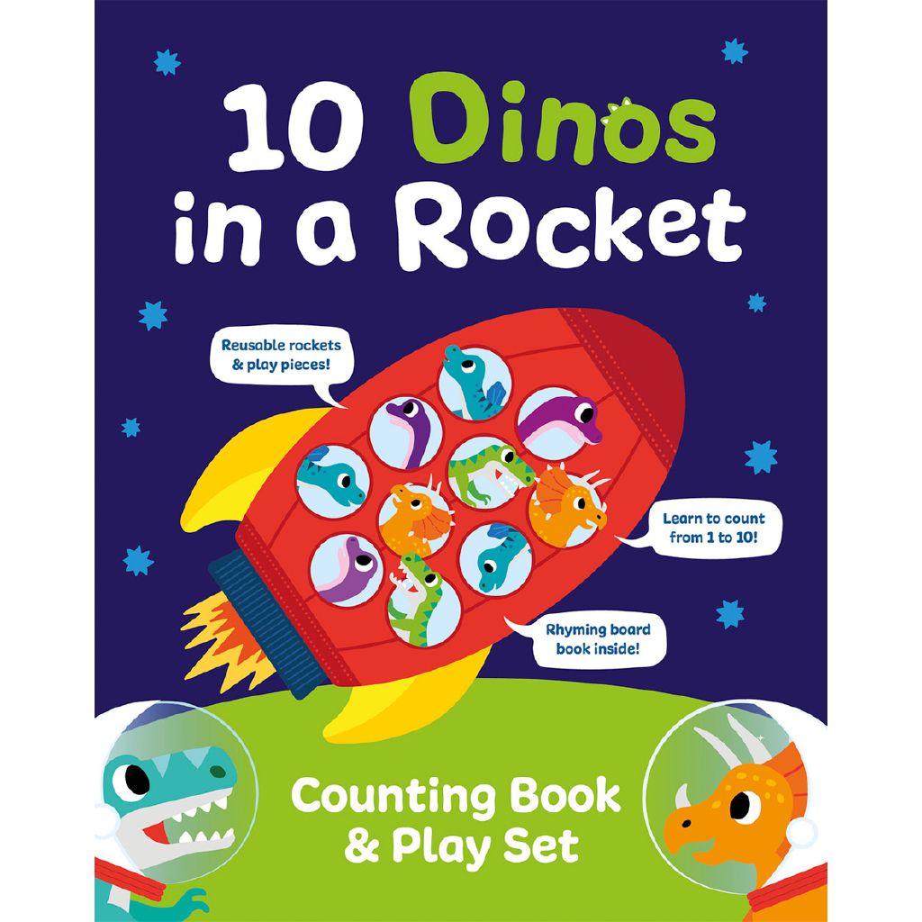 Counting Book & Play: 10 Dinos In A Rocket | The Warehouse