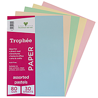 Trophee Paper 80gsm Pastels A4 30 Pack Assorted | The Warehouse
